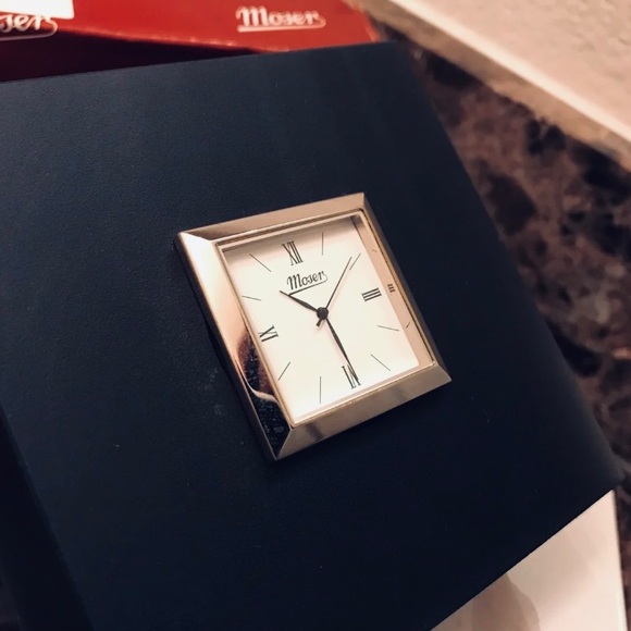 Moser | Accents | Moser Black Matte Square Clock | Poshmark